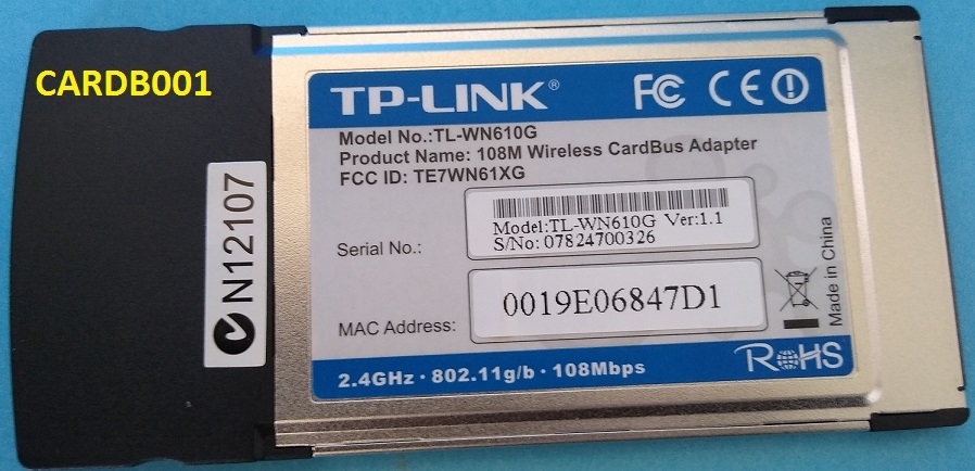 Credence TP-LINK 108M PCMCIA Wireless Cardbus Adapter ...